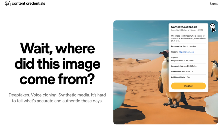 Content Credentials icon of transparency debuts alongside milestone ...